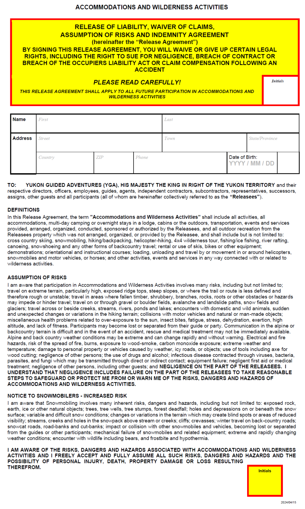 Safety & Risk Awareness - Yukon Guided Adventures I Haines Junction Yukon