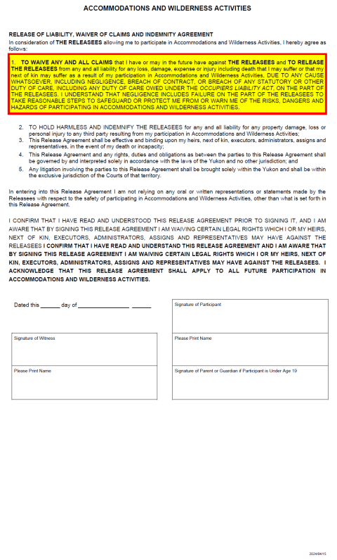 Safety & Risk Awareness - Yukon Guided Adventures I Haines Junction Yukon